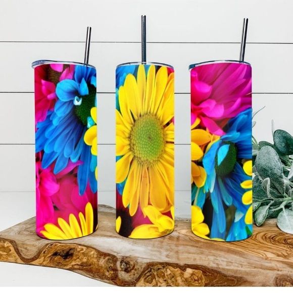 Dining | Custom 2oz Daisy Flower Tumbler | Poshmark
